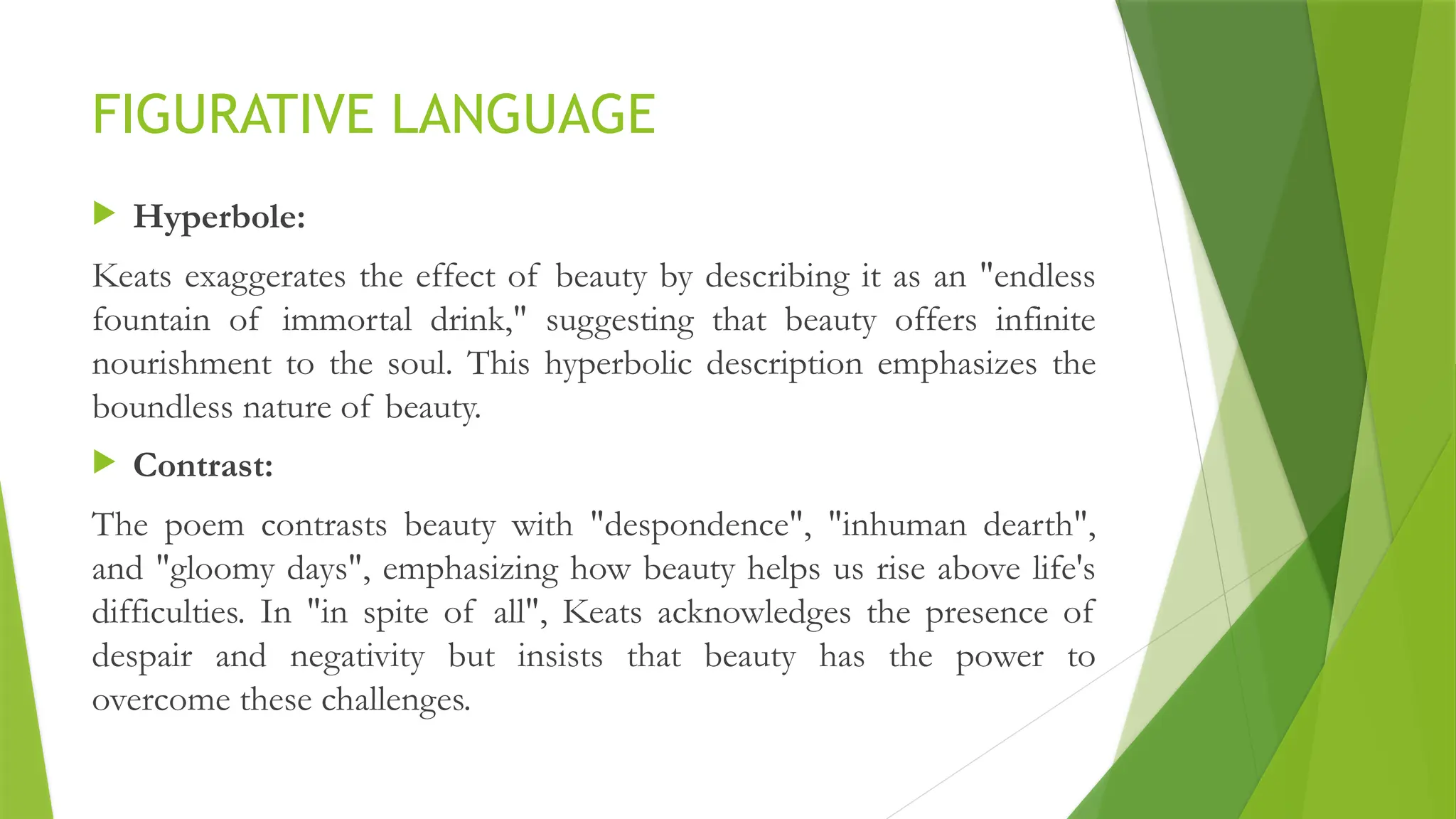 JOHN KEATS’ NATURE POEM, 'A THING OF BEAUTY' | PPTX