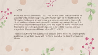 Introduction of John keats, lord Byron, P.B.Shelley | PPTX