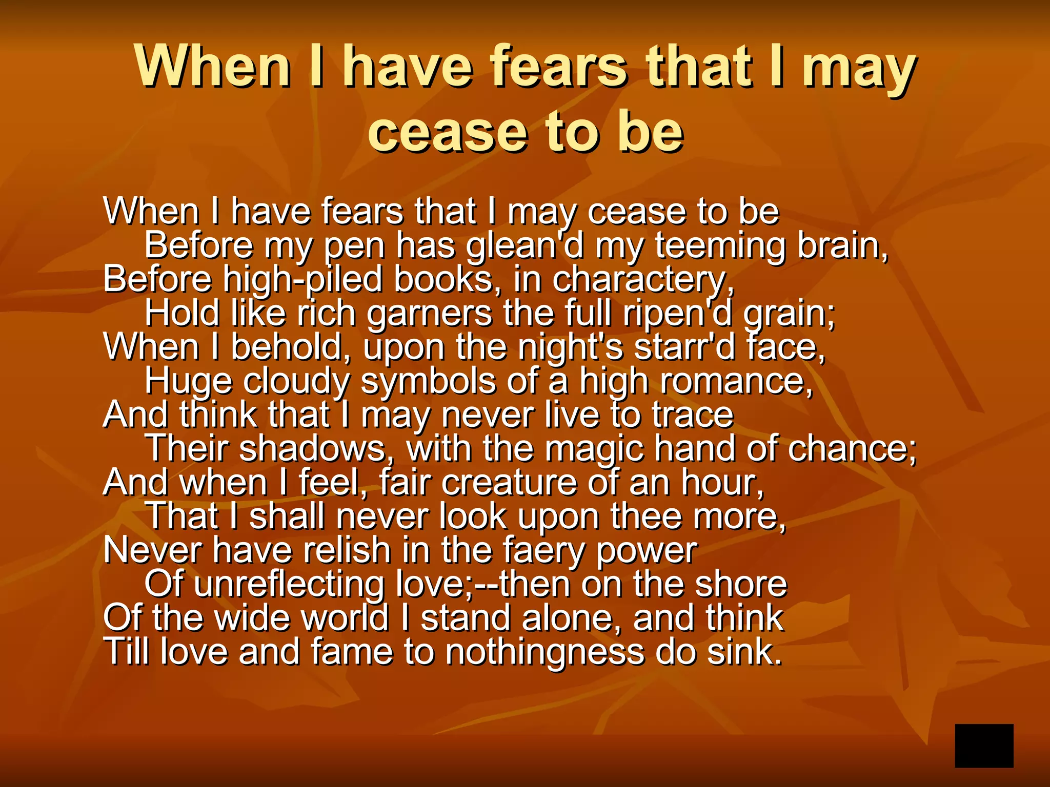 John Keats Parte 1 | PPT