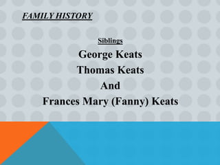 John keats presentaton | PPTX