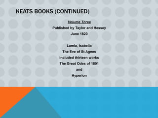 John keats presentaton | PPTX