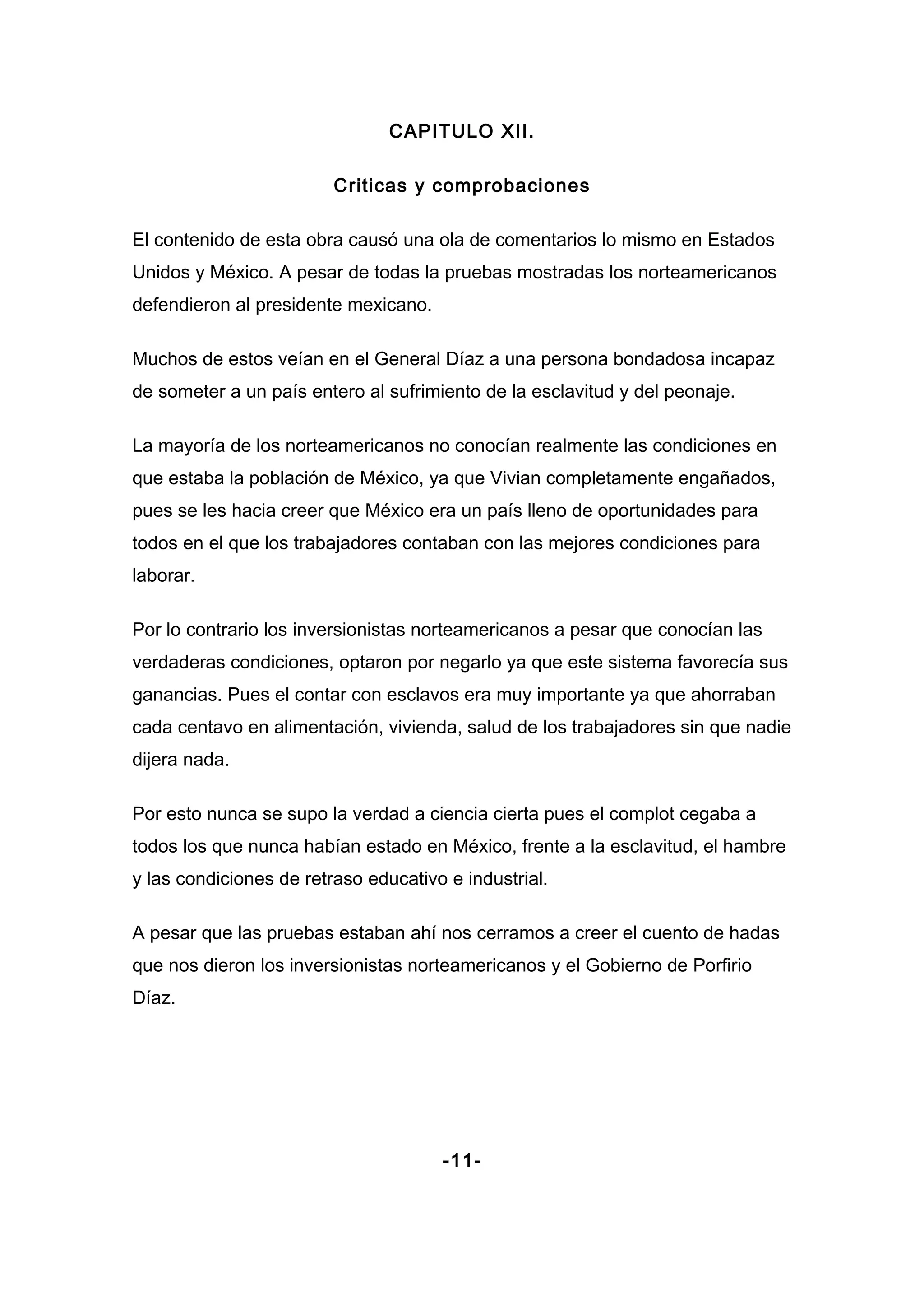 México Bárbaro de John kenneth Turner (Resumen por capitulos) | DOC