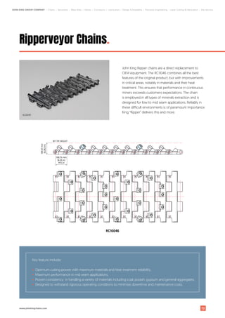 John King Mining catalog conveying chain & Sprocket | PDF