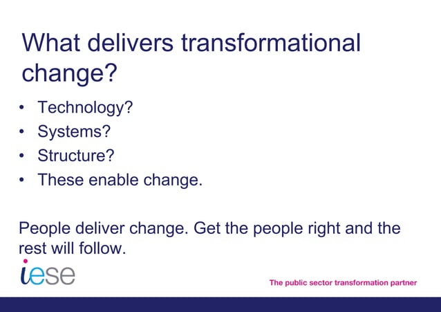 Managing Change: Transformation for Productive Public Services 6/12 ...