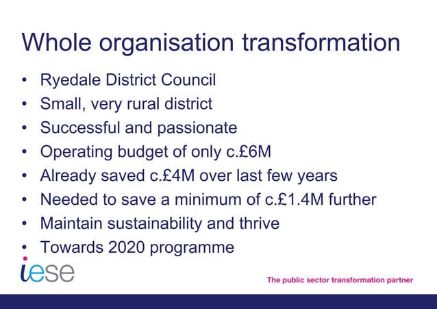 Managing Change: Transformation for Productive Public Services 6/12 ...
