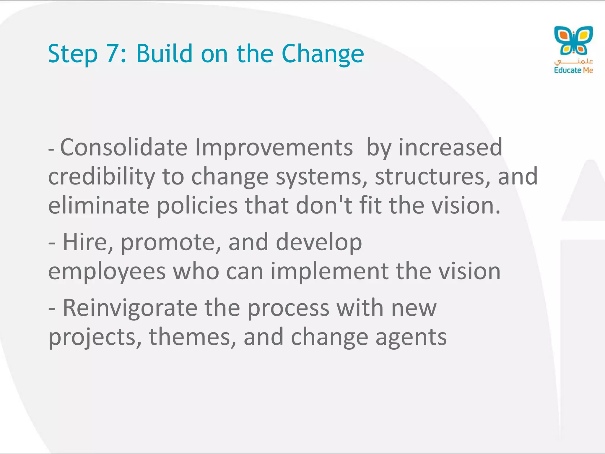 John kotter"s 8 Steps Change Model | PPTX