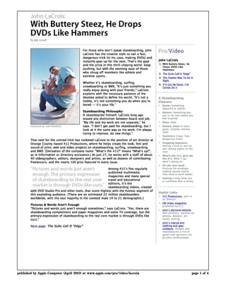 John LaCroix's selected press clippings | PDF