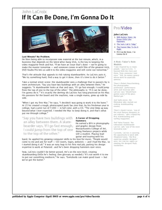John LaCroix's selected press clippings | PDF