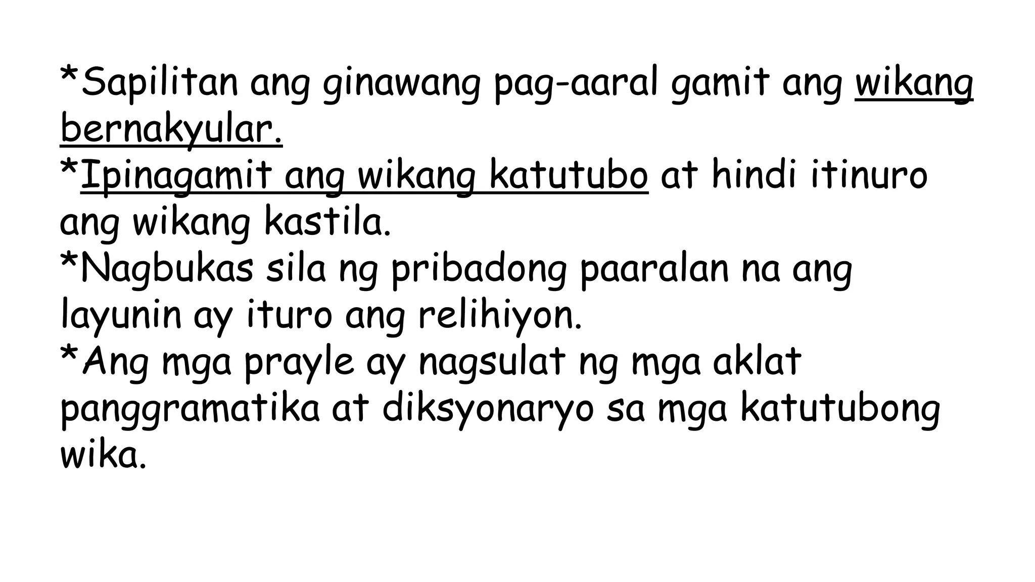 john las3a Kasaysayan ng pag-unlad ng Wikang Pambansa sa panahon ng ...