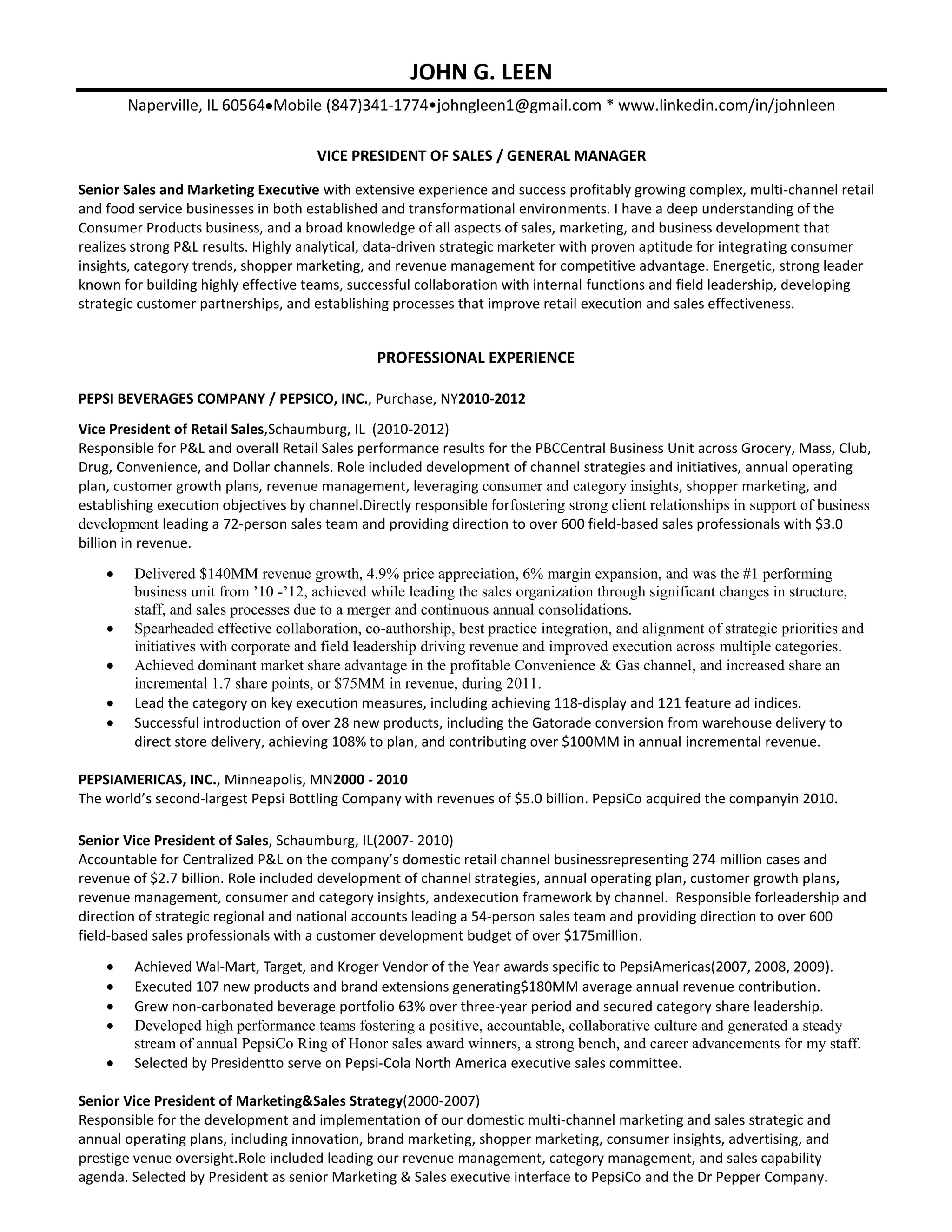 John Leen Resume | DOCX