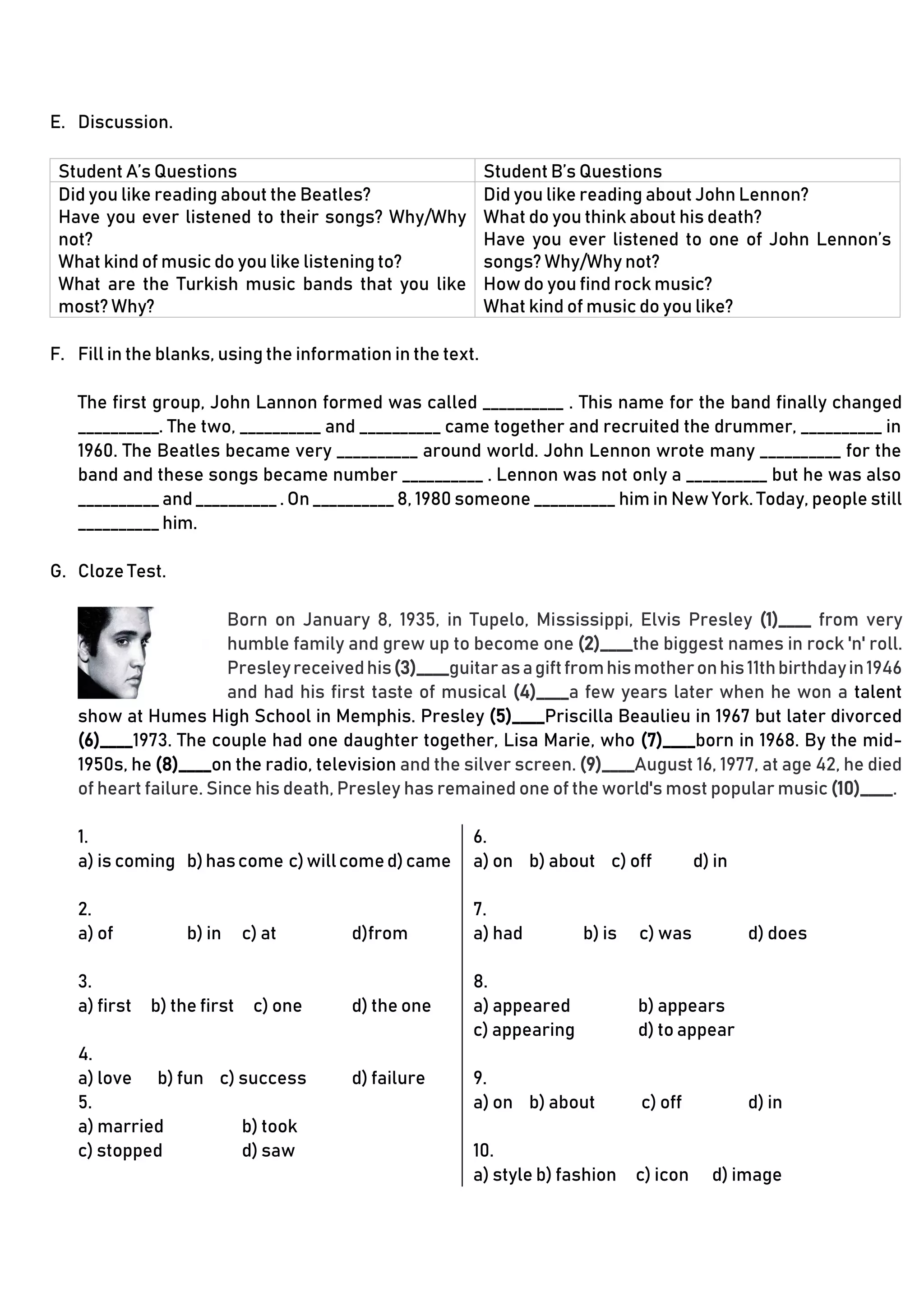 John lennon (simple past preint) | PDF