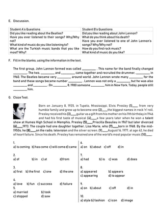 John lennon (simple past preint) | PDF
