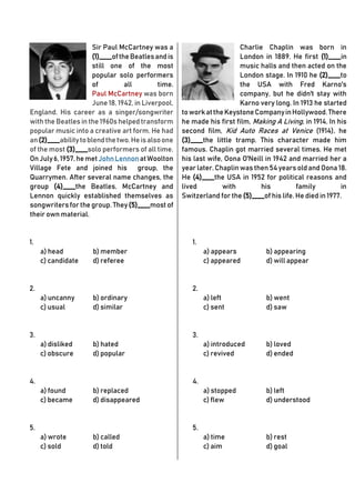 John lennon (simple past preint) | PDF