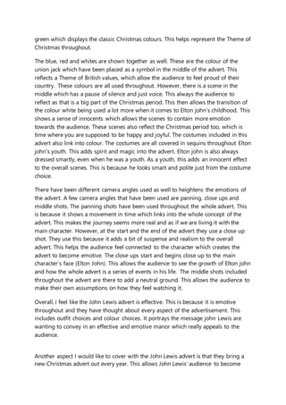 John lewis advert theory | DOCX