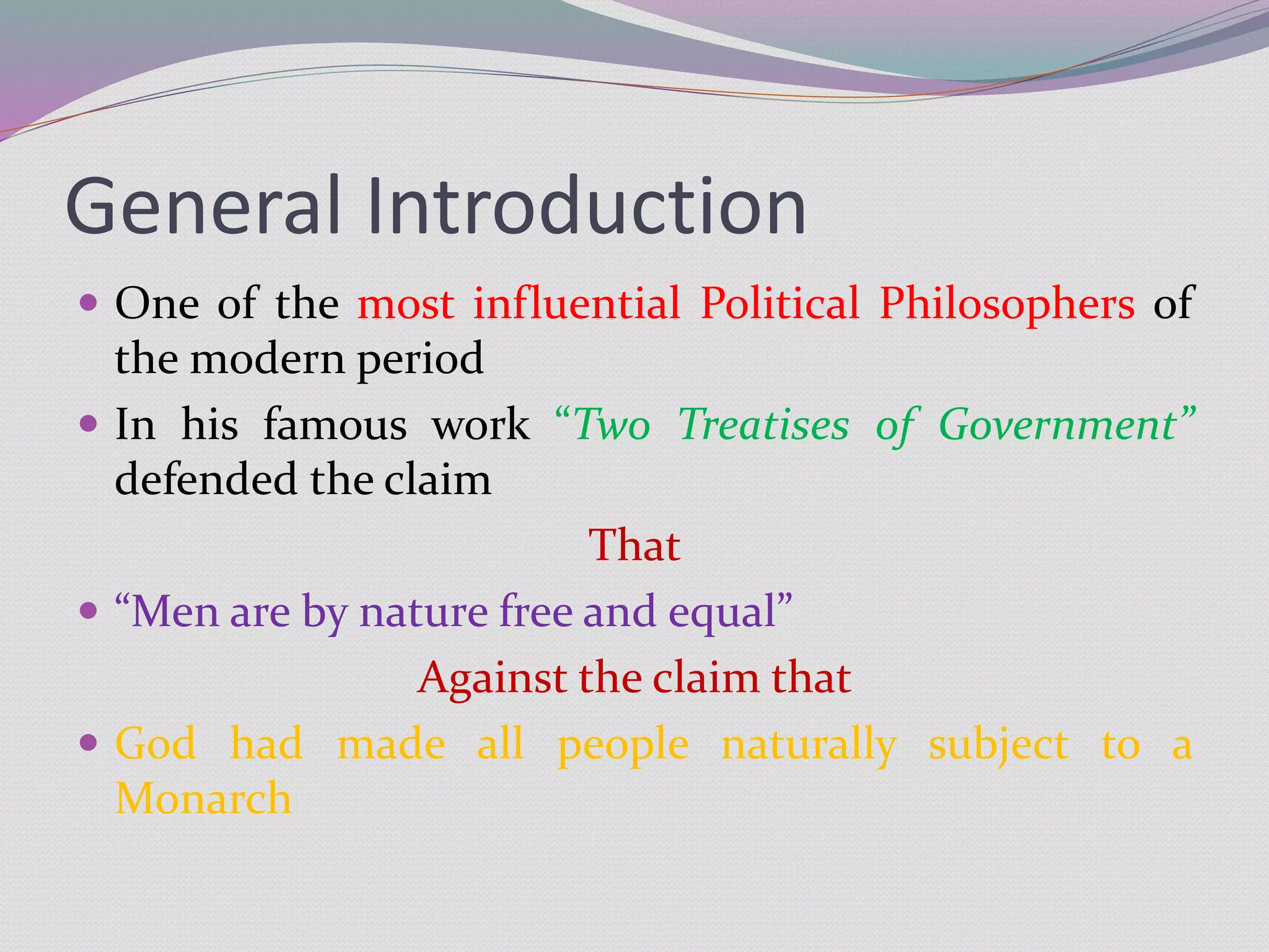 John Locke by Dr Md Nazeer Hussain | PPT