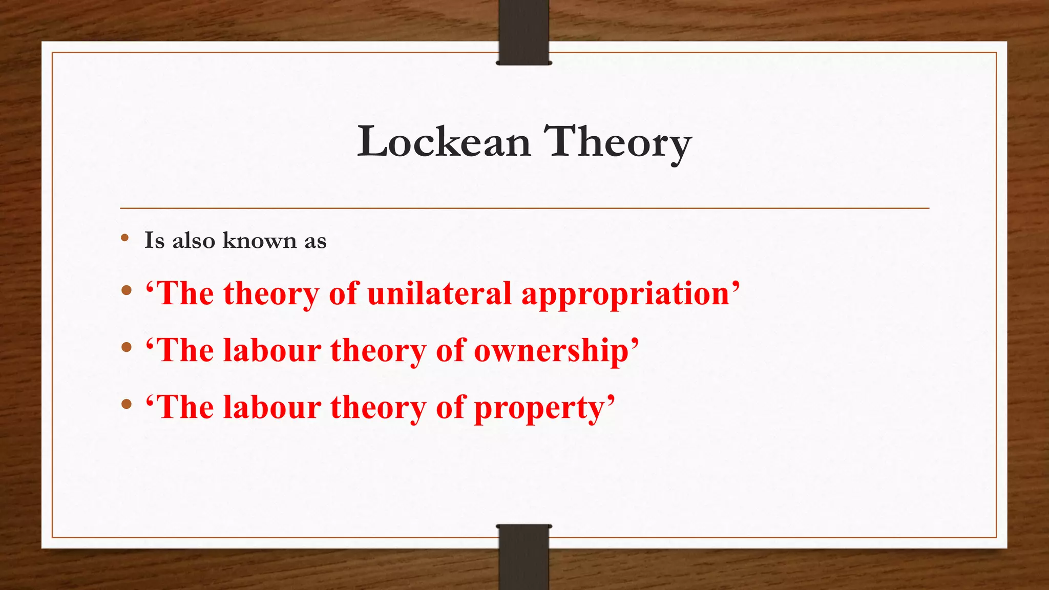 John locke philosophy of property | PDF
