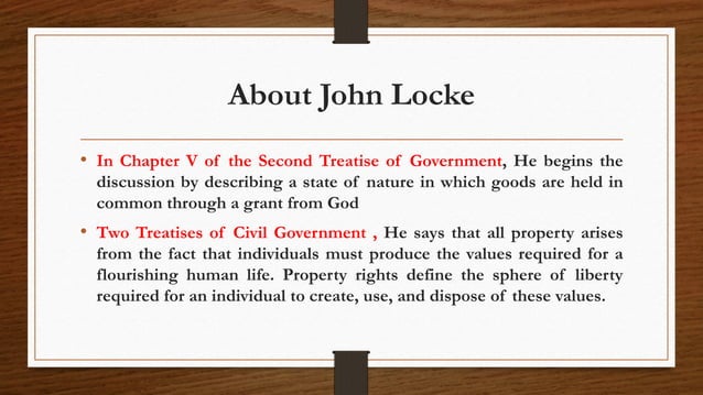 John locke philosophy of property | PDF | Land and Farms | Real Estate