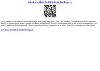 Life Liberty And Property John Locke