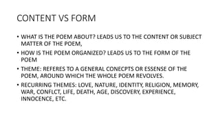 poem appreciation | PPTX