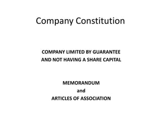Company Constitution and Articles of Association | PPT