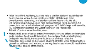 John Marzka head football coach for the United States Military Academy ...