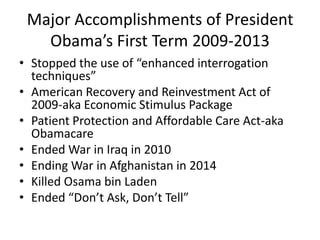 President Obama's Accomplishments | PPTX