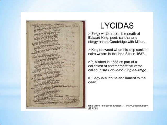 John milton's lycidas | PPT