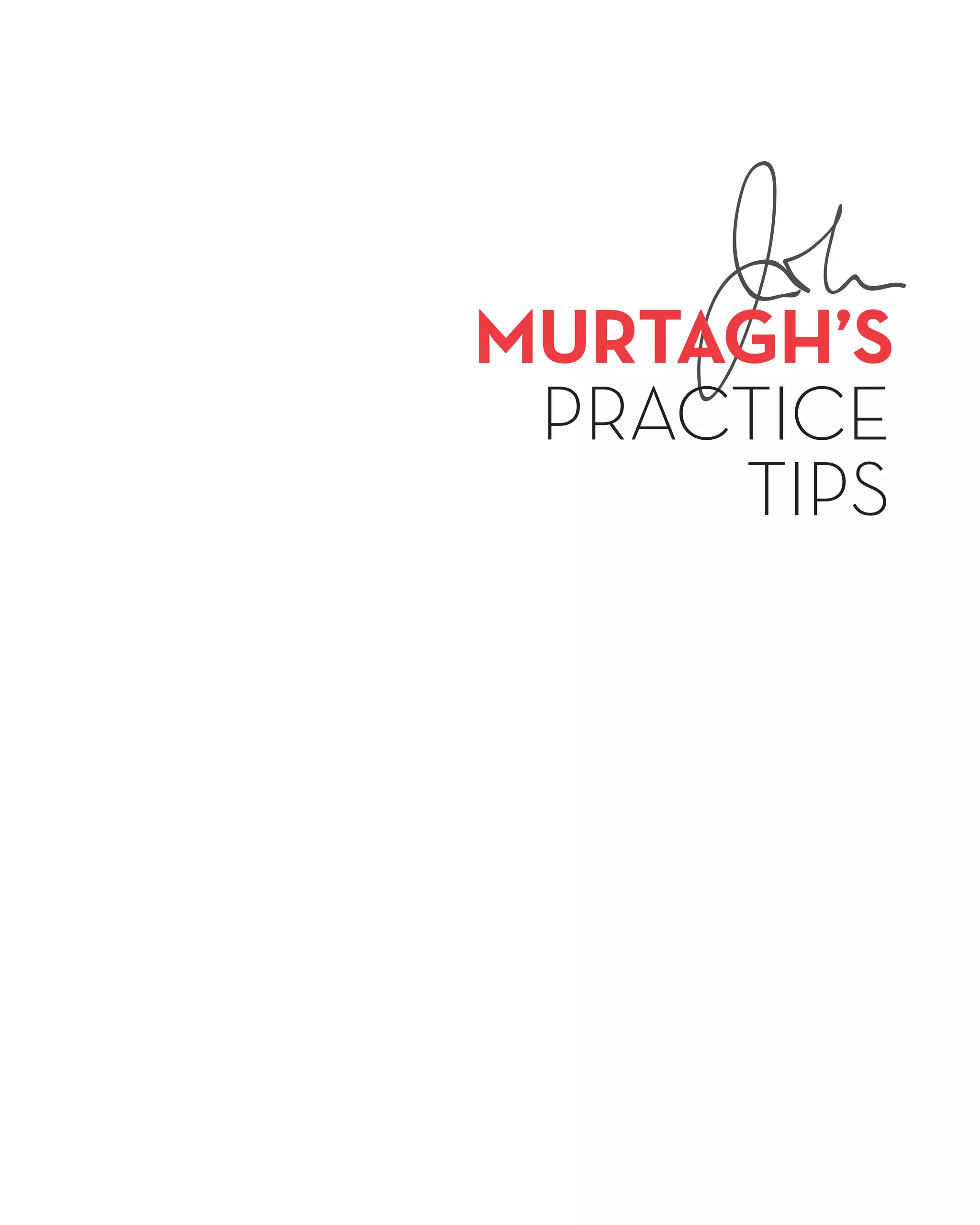 John murtagh’s practice tips 6th ed | PDF