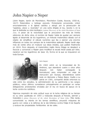 John napier o neper | DOCX