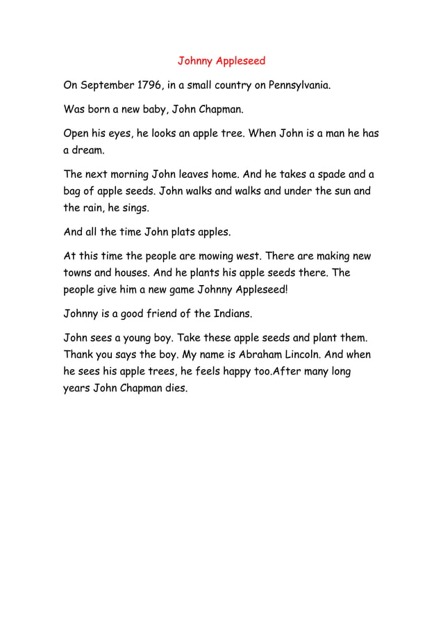 Johnny appleseed | DOCX