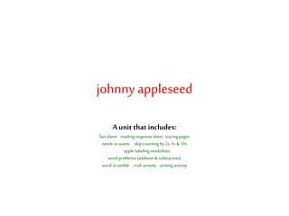 Johnny appleseed | PPTX | Food & Drink