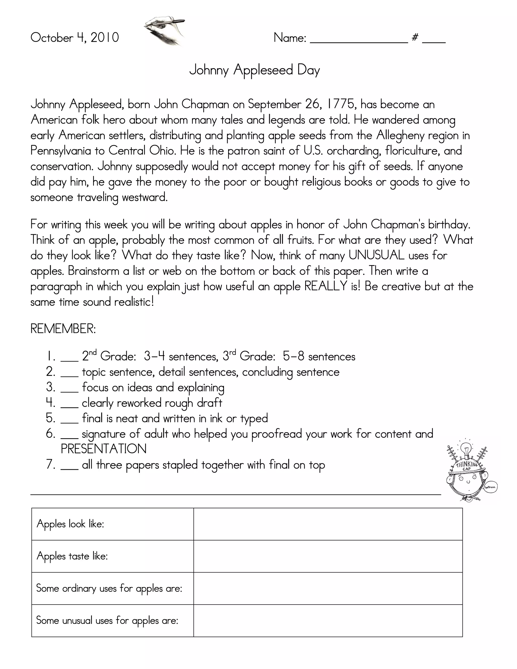 Johnny appleseed pow | PDF