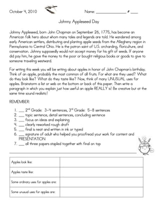 Johnny appleseed pow | PDF