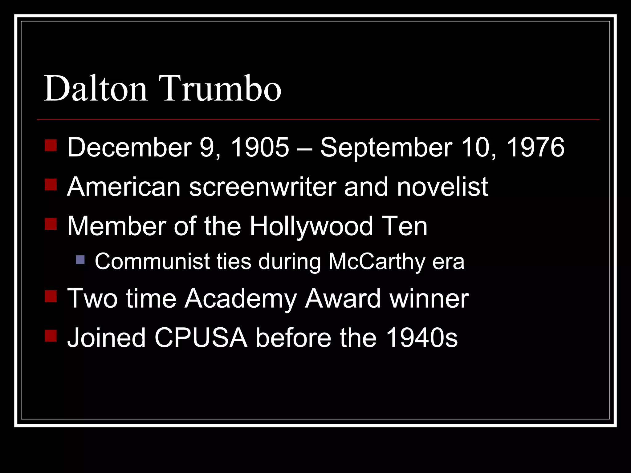 Johnny Got His Gun Notes | PPT