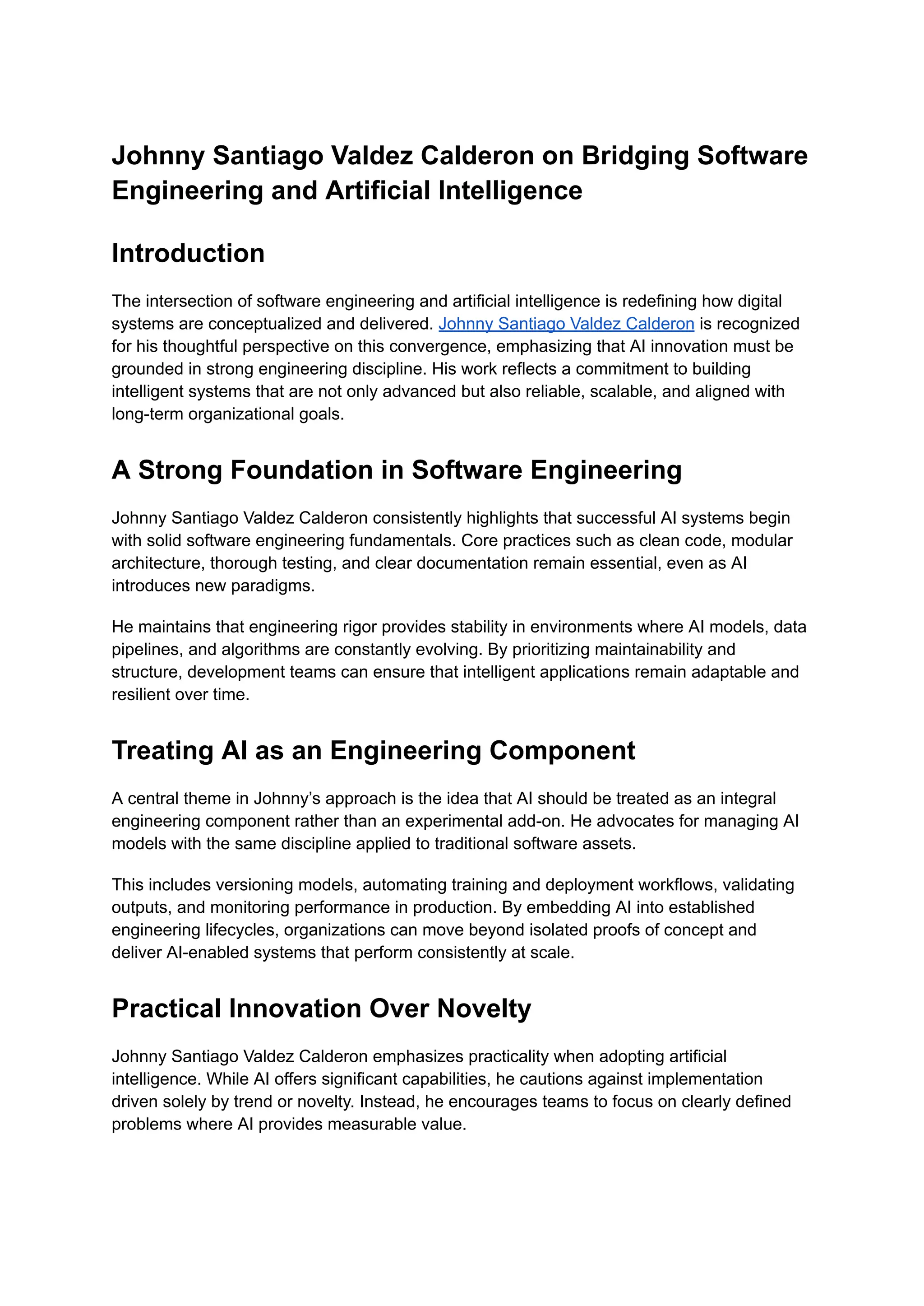 Johnny Santiago Valdez Calderon on Bridging Software Engineering and ...