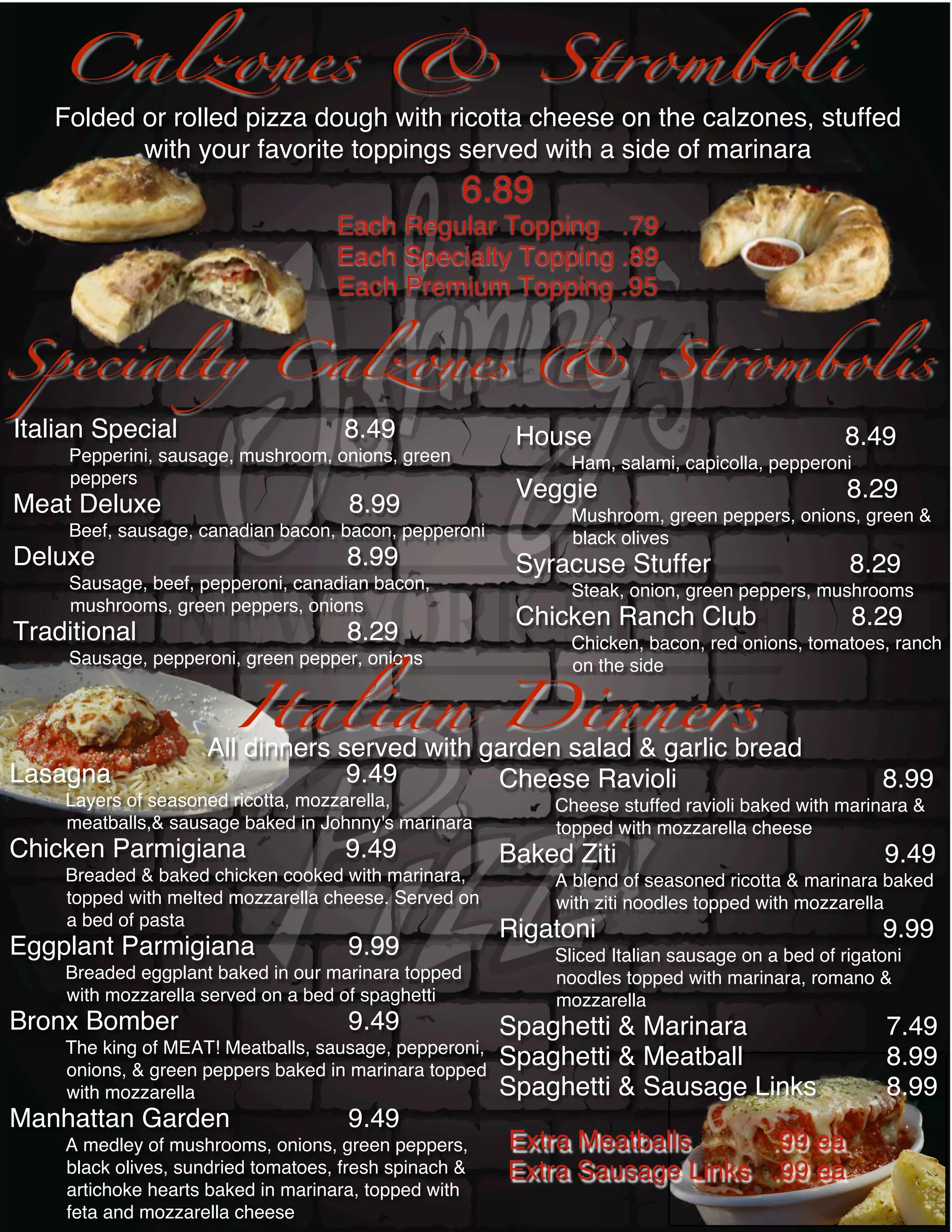 Johnny's New York Style Pizza Menu | PDF