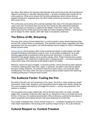 Johnny Somali: How One Streamer Became a Symbol of IRL Controversy | PDF