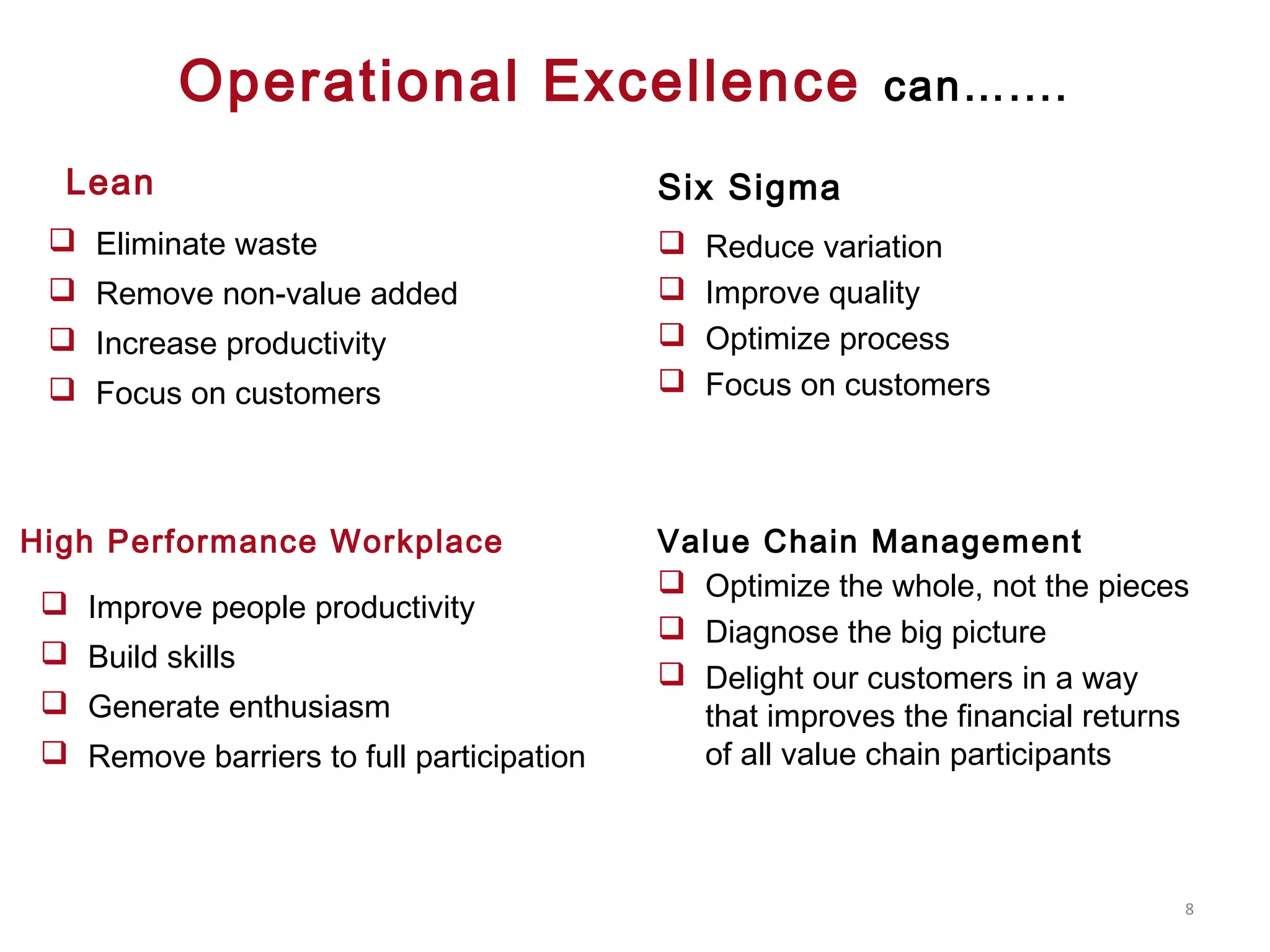 Operational Excellence Introduction - Optimize your business operating ...