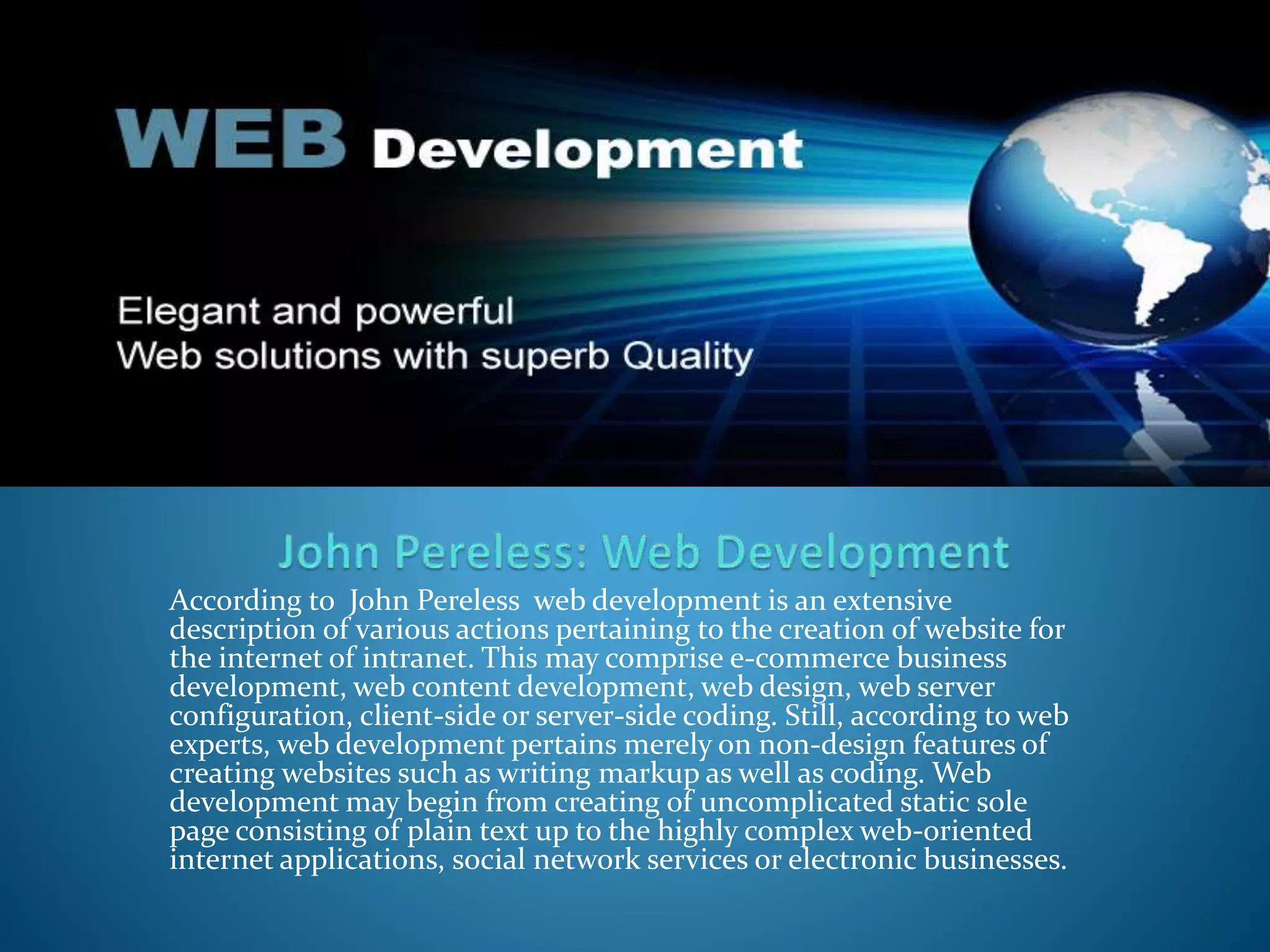John pereless Web development | PPT