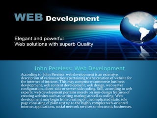 John pereless Web development | PPT