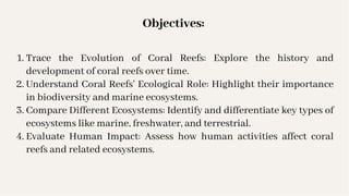 coral reef ecosystem and types of coral reefs | PDF