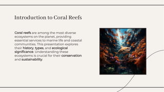 coral reef ecosystem and types of coral reefs | PPT