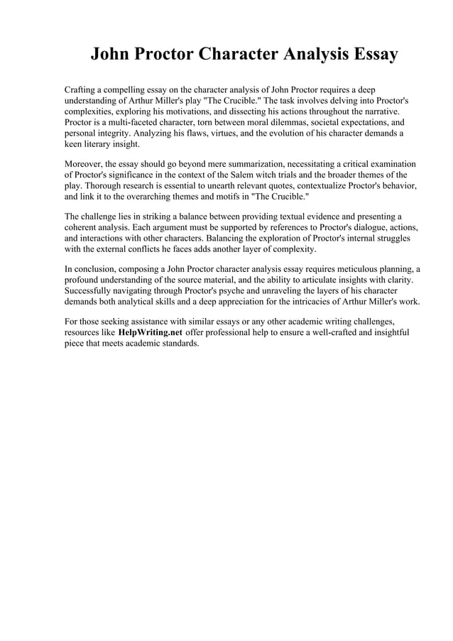 John Proctor Character Analysis Essay.pdf