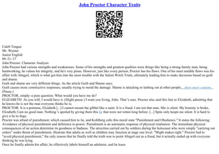 John Proctor Character Traits | PPT