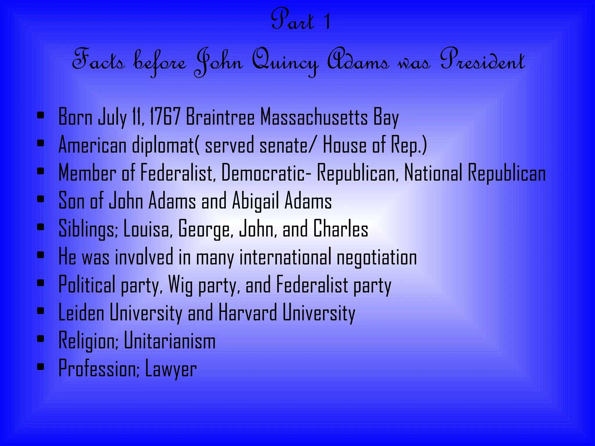 John quincy adams | PPT