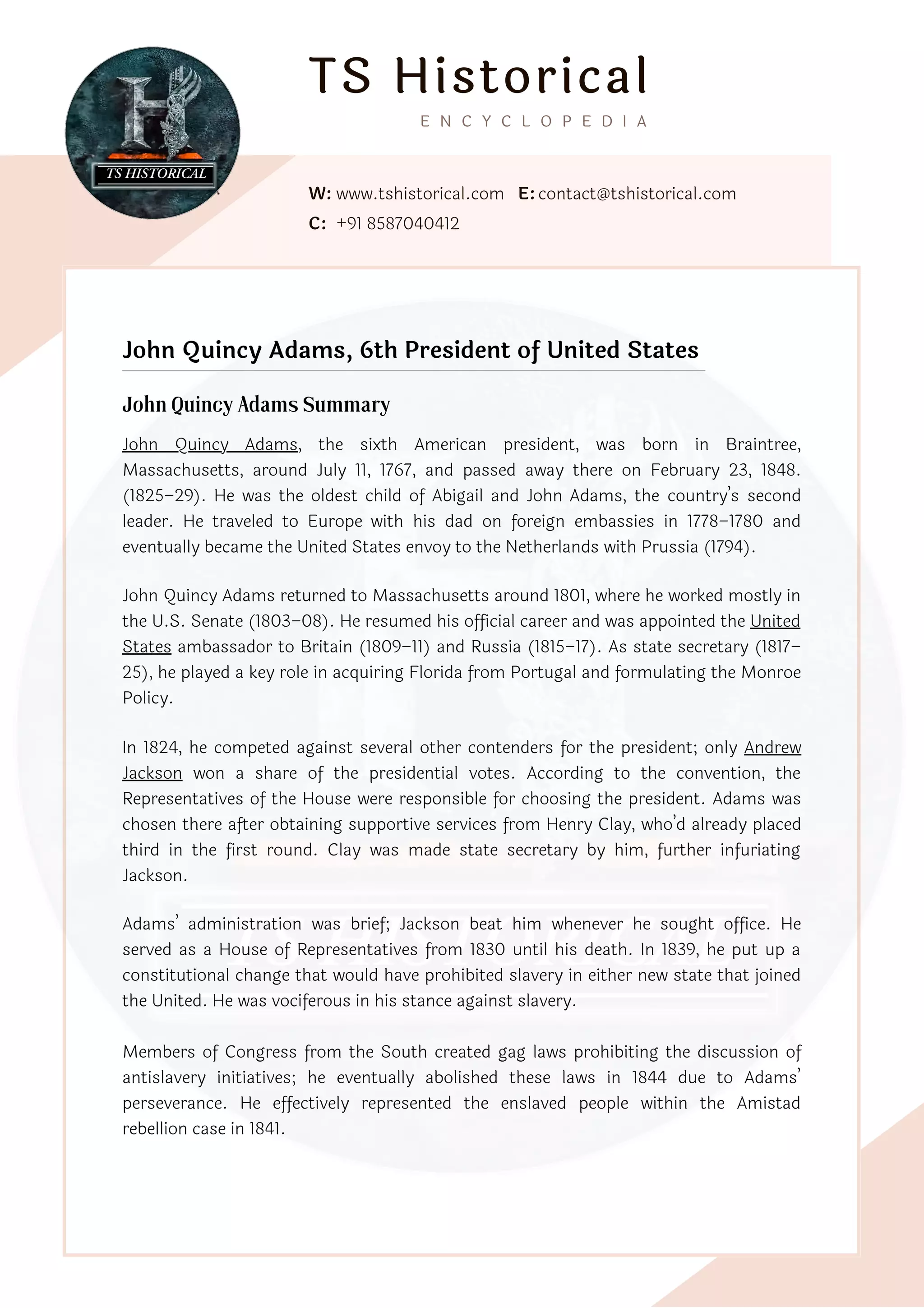John Quincy Adams, 6th President of United States.pdf