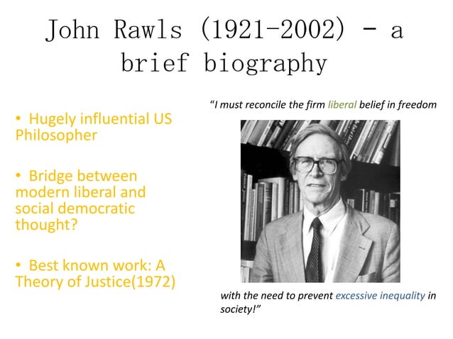 John rawls (1921 2002) – a brief | PPTX