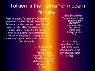 John Ronald Reuel Tolkien - The Father of Modern Fantasy | PDF