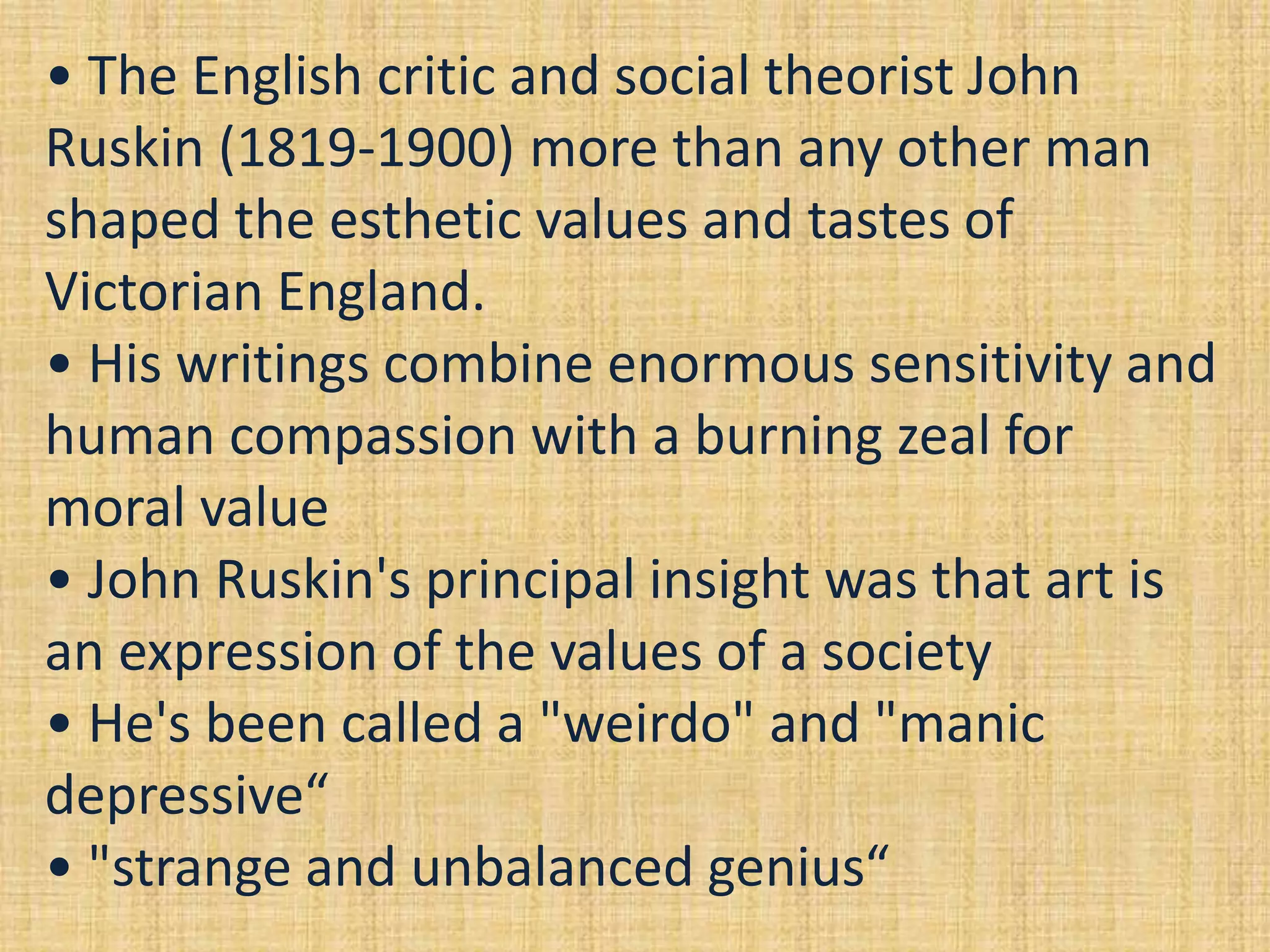 John ruskin | PPTX