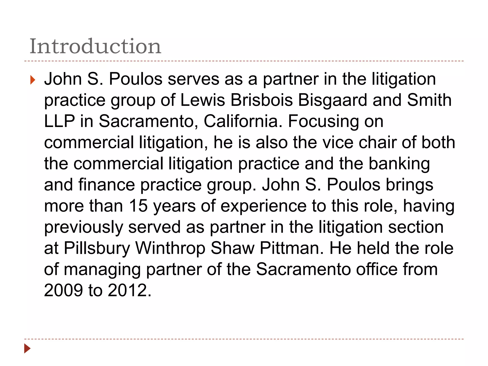 John S. Poulos - Sacramento Attorney with over 20 Years of Experience ...